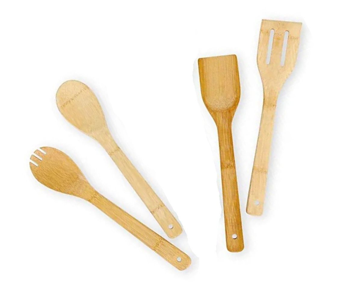Bamboo Spatula Smooth Surface Set 0f 4 Shop Today Get It Tomorrow