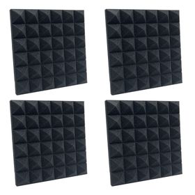 Home Studio Ultra Soundproofing Pyramid Foam Panels Set of 4 (30cm ...