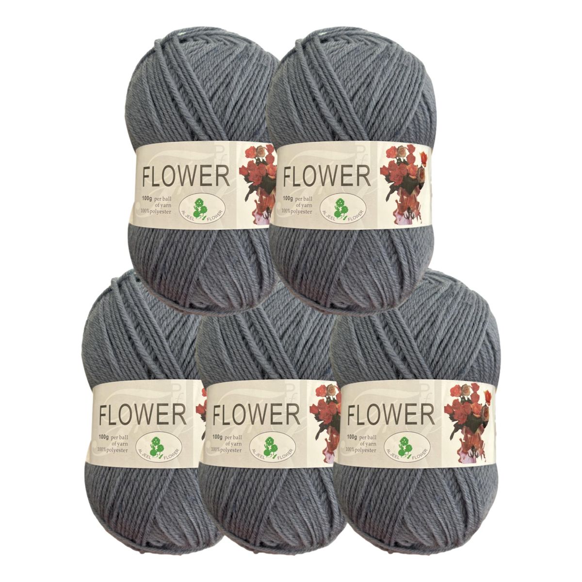 Double Knitting Polyester Yarn 100g (Pack of 5) Slate Blue | Shop Today ...