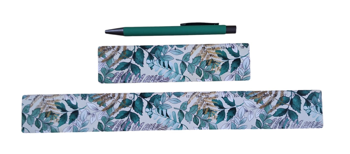 15cm, 30cm MDF Rulers with Pen Combo - Beautiful Assorted Leaves | Shop ...