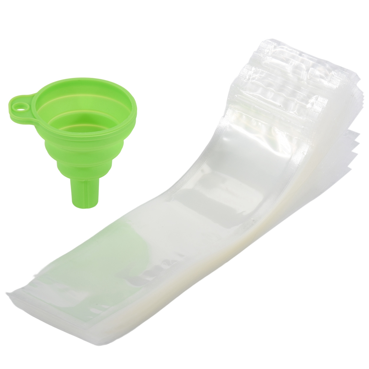 Disposable Popsicle Bags Freezer Tubes, Ice Bags with Funnel - 120 ...