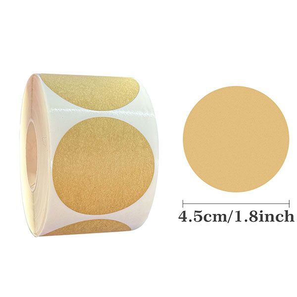 500 Kraft Round Labels-4.5cm Self-Adhesive Brown Stickers for Jars ...