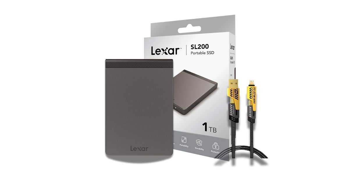 Lexar 1TB External Solid State Drive-SSD Slim Drive + MR A TECH 3in1 ...