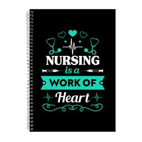 Nursing Is A Work Of Heart Notebook Nurse Gift Idea A4 Notepad 147 ...