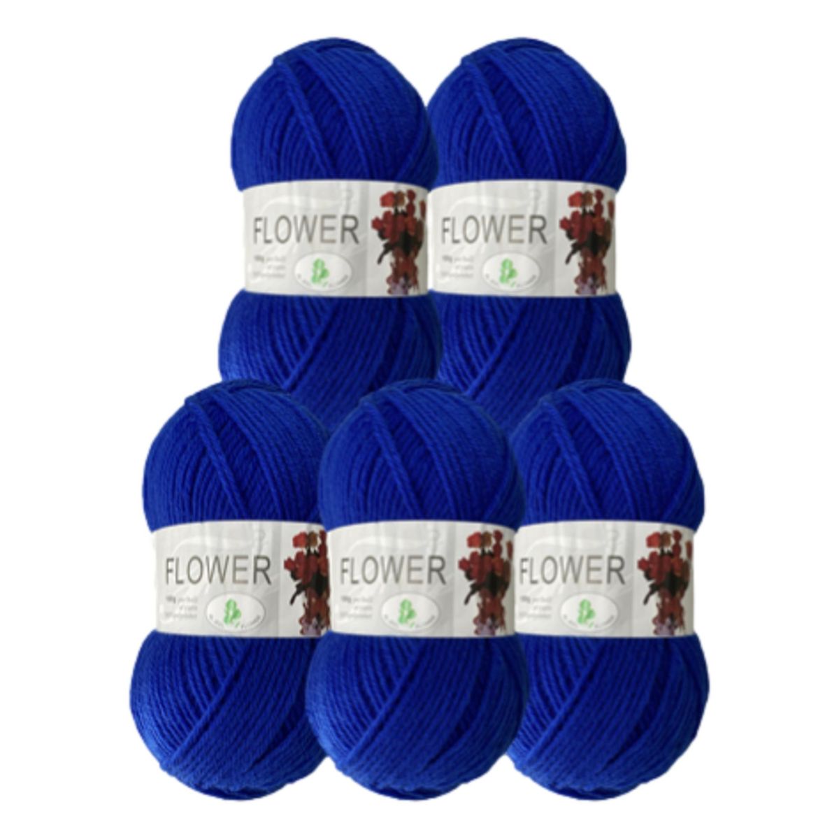 Double Knitting Polyester Yarn 100g (Pack of 5) Royal Blue | Shop Today ...