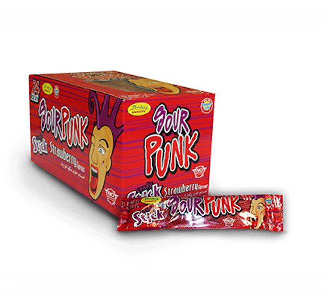 Sour Punk Strawberry 24 x Candy Sticks | Shop Today. Get it Tomorrow ...
