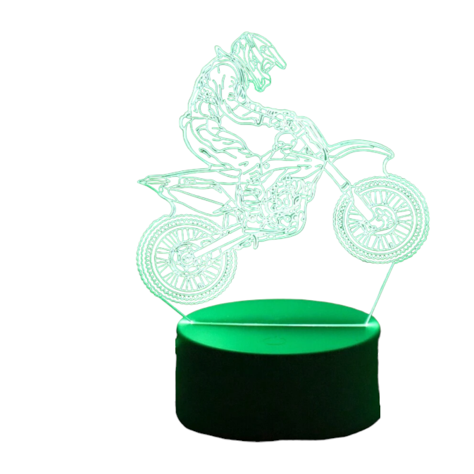Laser Cut 3D Creative Visualization RGB Desk Night Light - Motorcycle ...