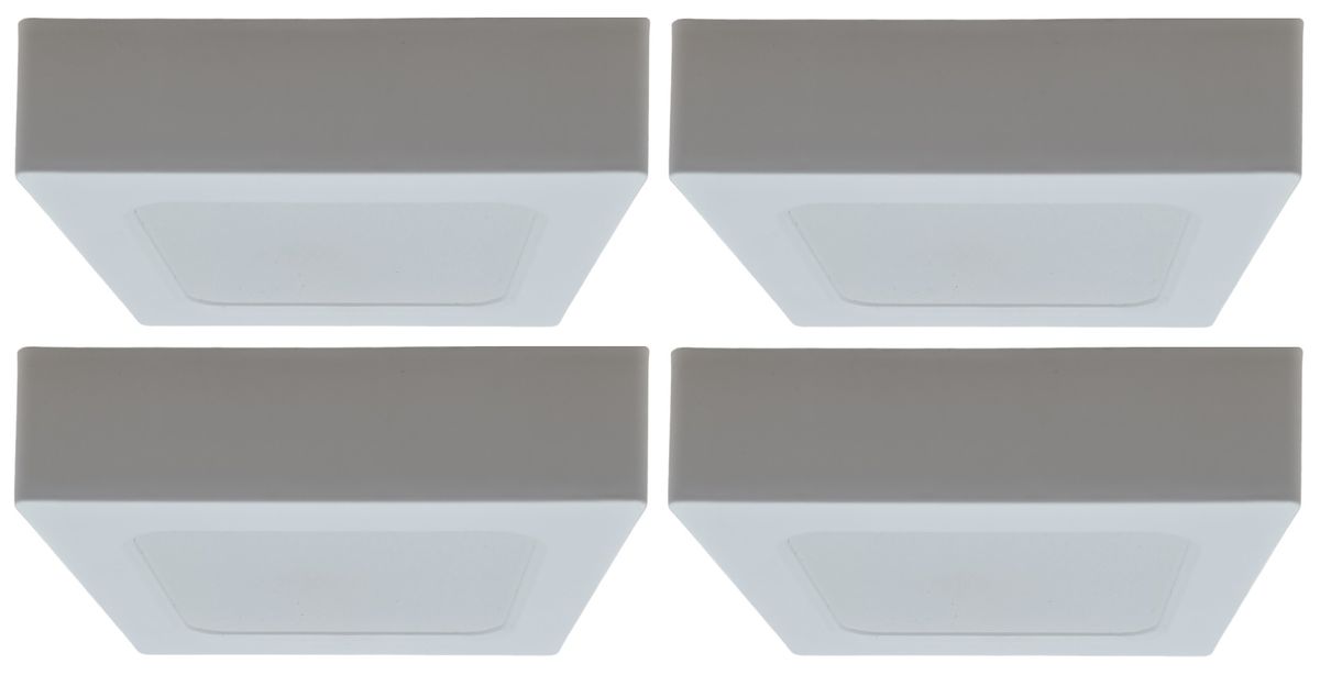 Hello Today Square LED Surface Panel Light 6W 122mm x 122mm - 4 Pack ...
