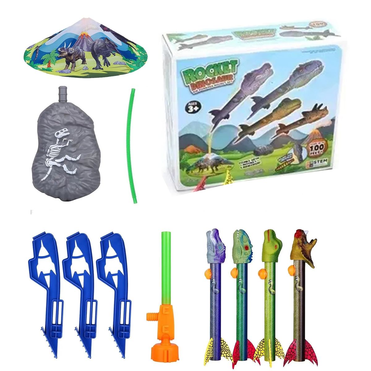 Dino Blasters Jump Rocket Launcher STEM IndoorOutdoor Toy Launch upto ...