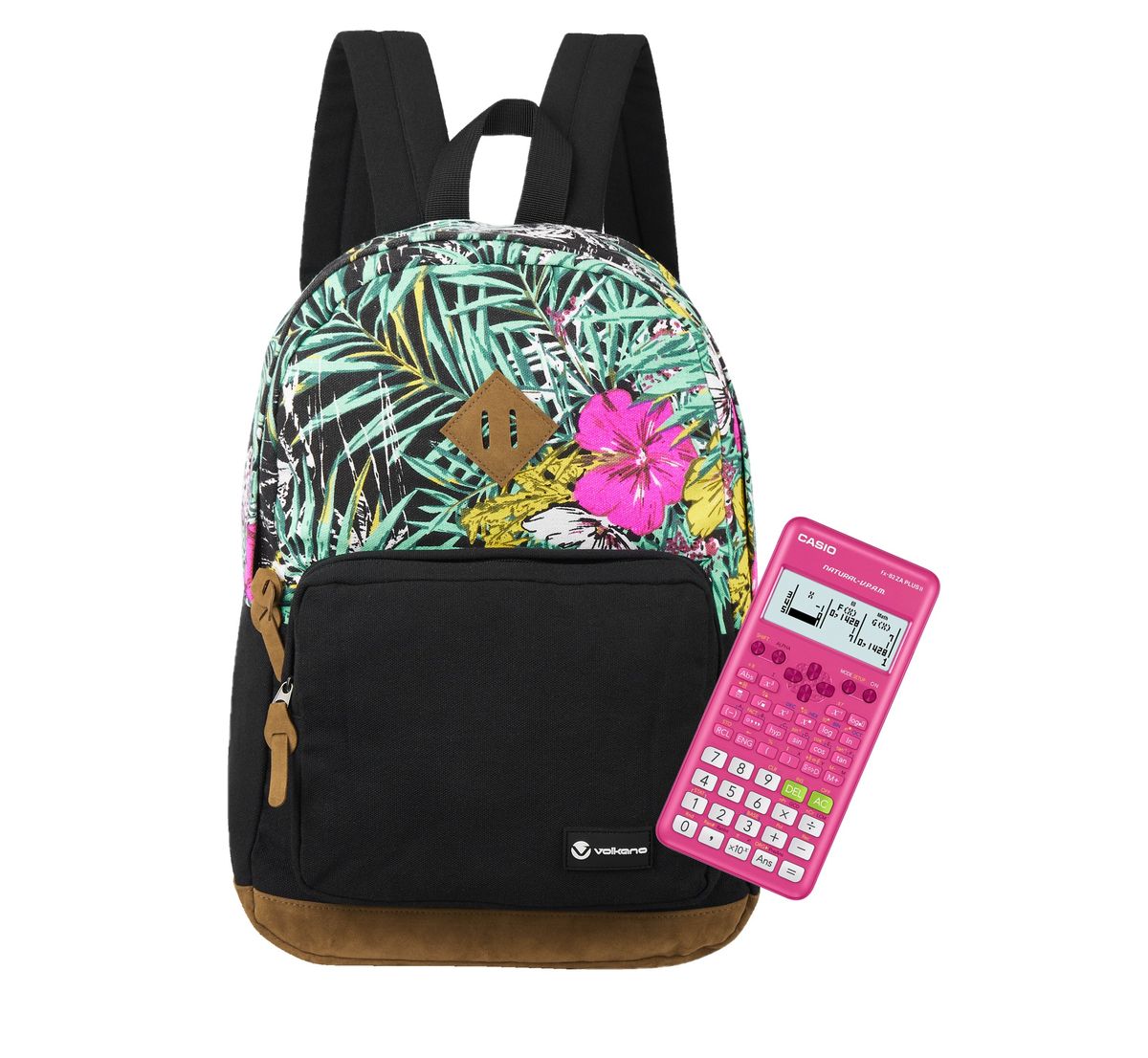 Volkano Hawk Series Backpack and Casio FX-82 ZA Plus Calculator - Pink ...