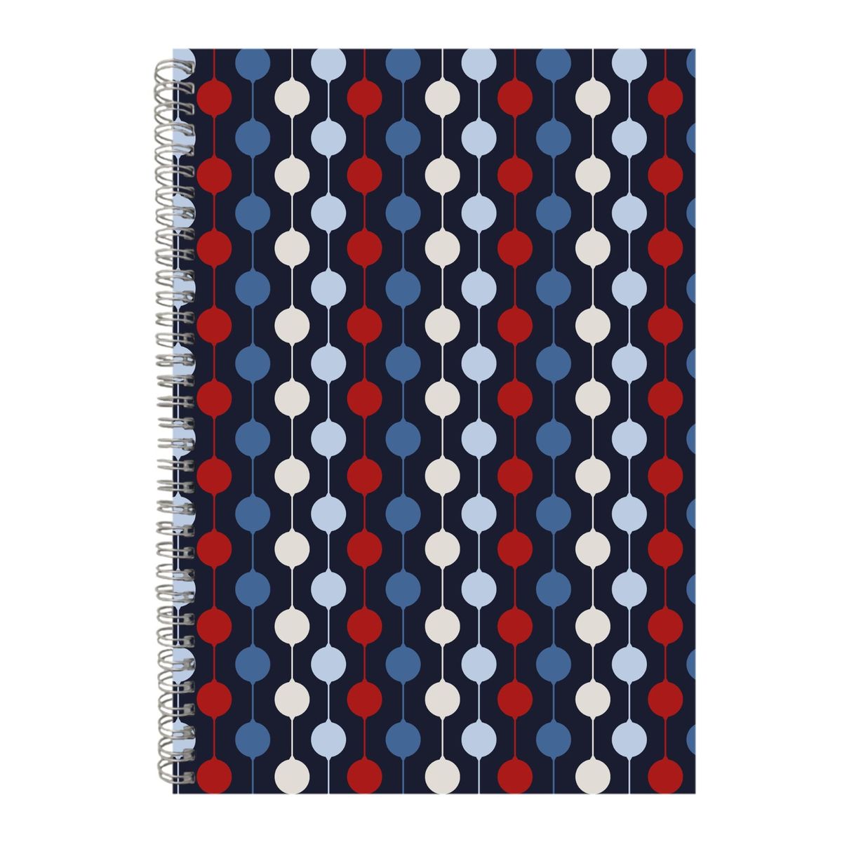 Pattern46 A4 Notebook Spiral and Lined Red and Blue Graphic Notepad ...