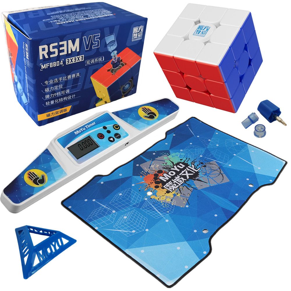 Moyu Magnetic Speed Cube - Dual Adjustment 2024 RS3M V5 & Timer & Mat | Shop Today. Get it ...
