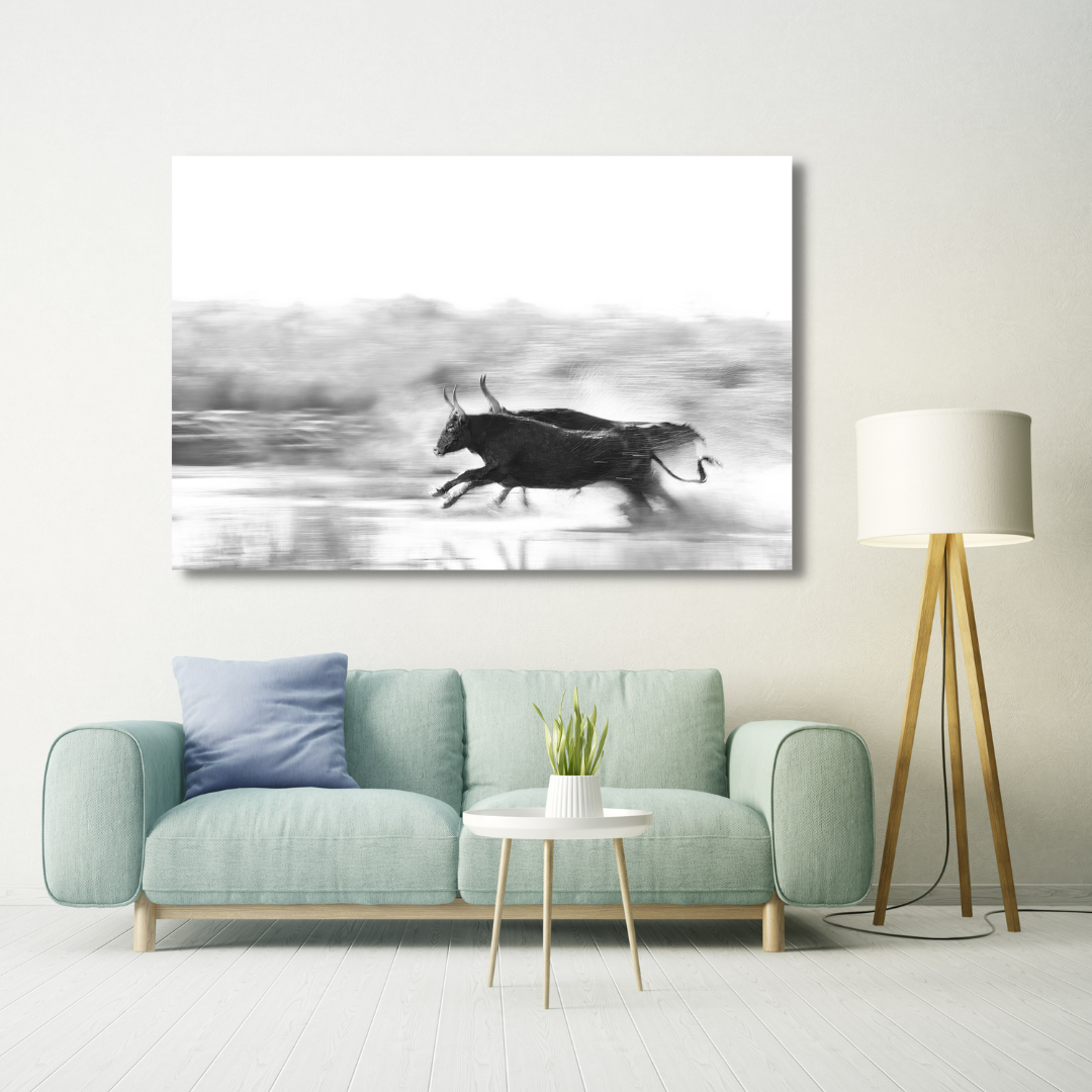 Canvas Wall Art - Running Bulls Artwork | Shop Today. Get it Tomorrow ...