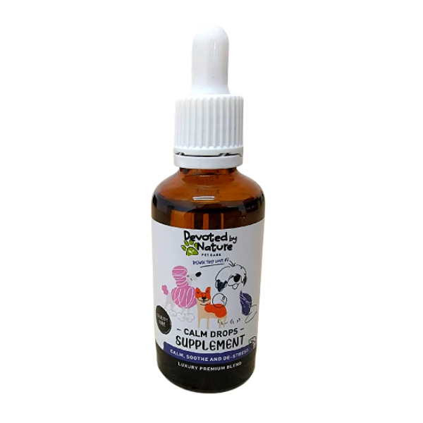 Devoted By Nature 100% Homeopathic Calm Drops For Cats & Dogs - 50ml ...
