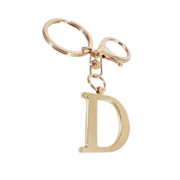 Stainless Steel Initial 'D' Key Chain - Gold | Shop Today. Get it ...