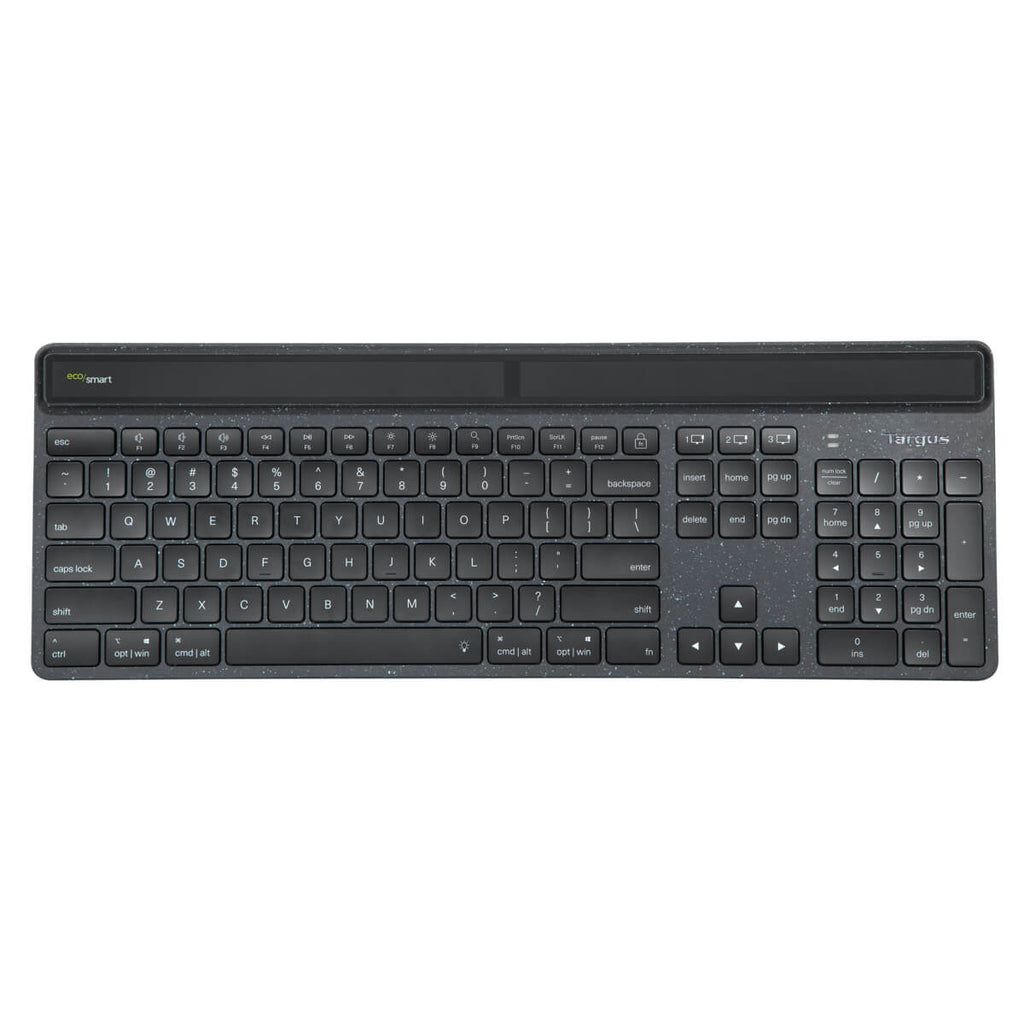 Targus Solar Sustainable Energy Harvesting EcoSmart Bluetooth Keyboard ...
