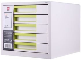 DELI RIO File Cabinet With 5 Drawers - White & Green - Z01053 | Shop ...