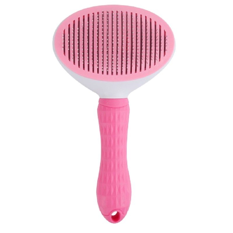 Pet Hair Removal Gooming Tool Self Cleaning Slicker Brush For Dogs And ...