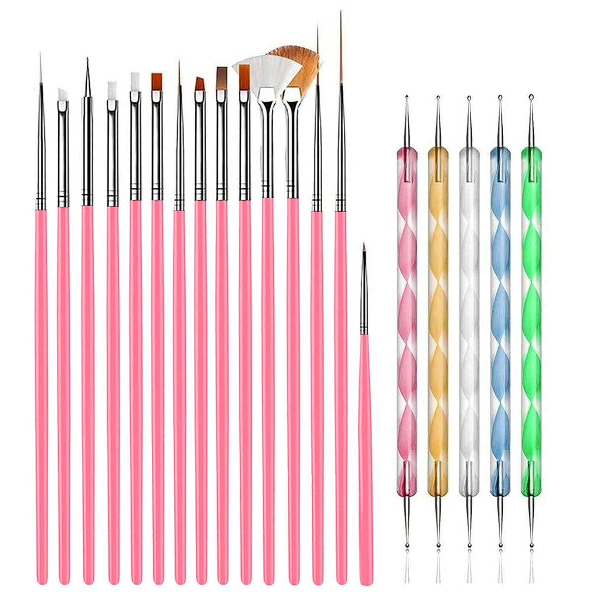 20 Piece Nail Art Design Tools Pen Brush Set | Shop Today. Get it ...