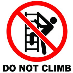 Do Not Climb 29x29cm sign - 2 Pack | Shop Today. Get it Tomorrow ...