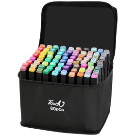 Touch 80 Pcs Double Head Alcohol Oil Color Art Marker Set with Storage ...