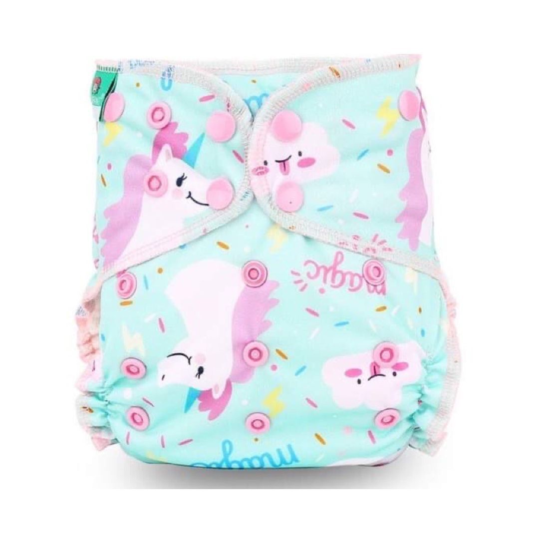 Happy Flute Bamboo Cotton Reusable Cloth Diaper - Magical Unicorn ...