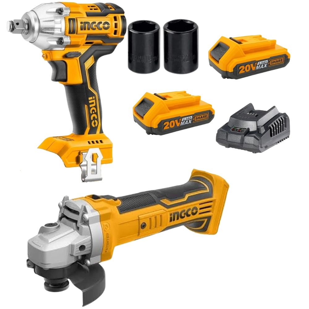 Ingco - Cordless Impact Wrench 300Nm and CordlessAngle Grinder | Shop ...