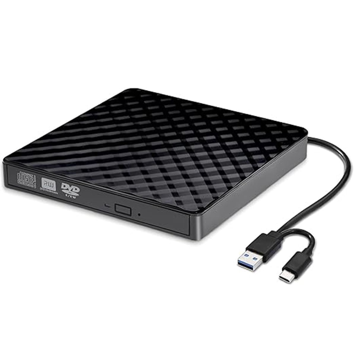 External DVD Drive USB 3.0 Type-C Slim Portable DVD/CD ROM Burner ...