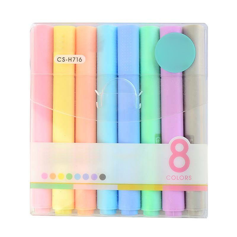 Pastel Color Macaron Highlighter Pen Marker Pens Fluorescent | Shop ...