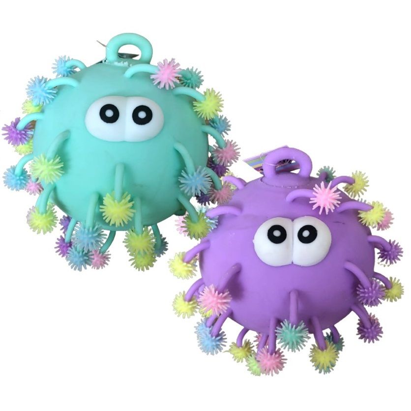 Jumbo Puffer Virus Sensory Light Up Squish Stress Ball - 14cm (Set of 2 ...