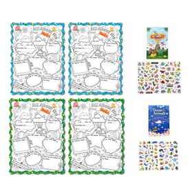 All About Me Student Fill-in Posters With Reusable Stickers For Kids ...