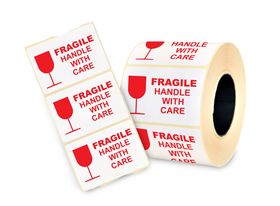 Unitac Fragile Handle With Care Labels - Roll of 1000 | Shop Today. Get ...