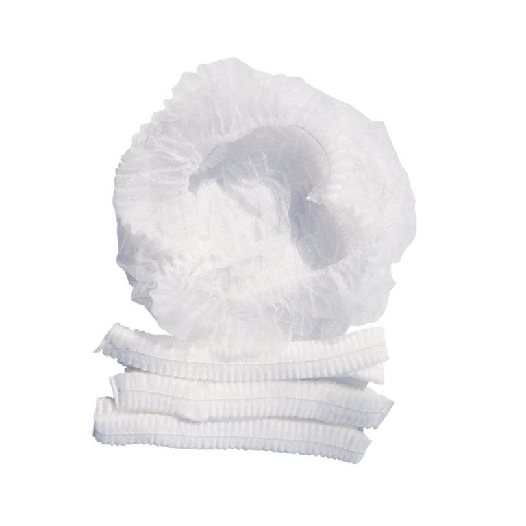 Disposable Mop Cap Hair Nets - White, 18", Single Band (100 pcs) | Shop ...