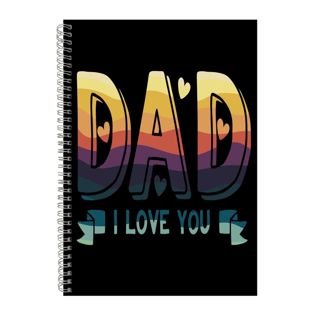 Love Dad A4 Notebook Pad for Men Father's Day Graphic Words Present 051 ...