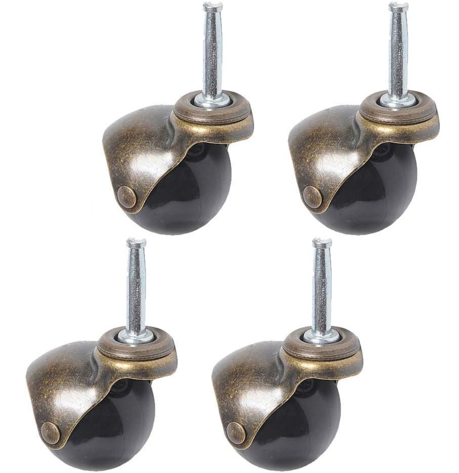 Tool DIY Antique Brass Ball Caster Wheel Replacement for Furniture set ...