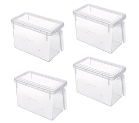 Maisonware Transparent PP Food Storage Boxes - Set of 4 | Shop Today ...