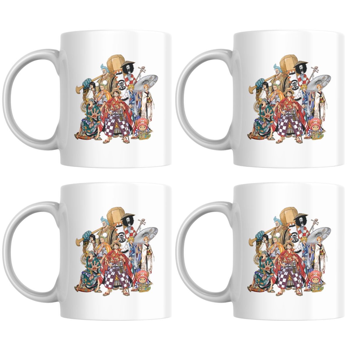 One Piece Straw Hat Crew Mugs - Set of 4 | Shop Today. Get it Tomorrow ...