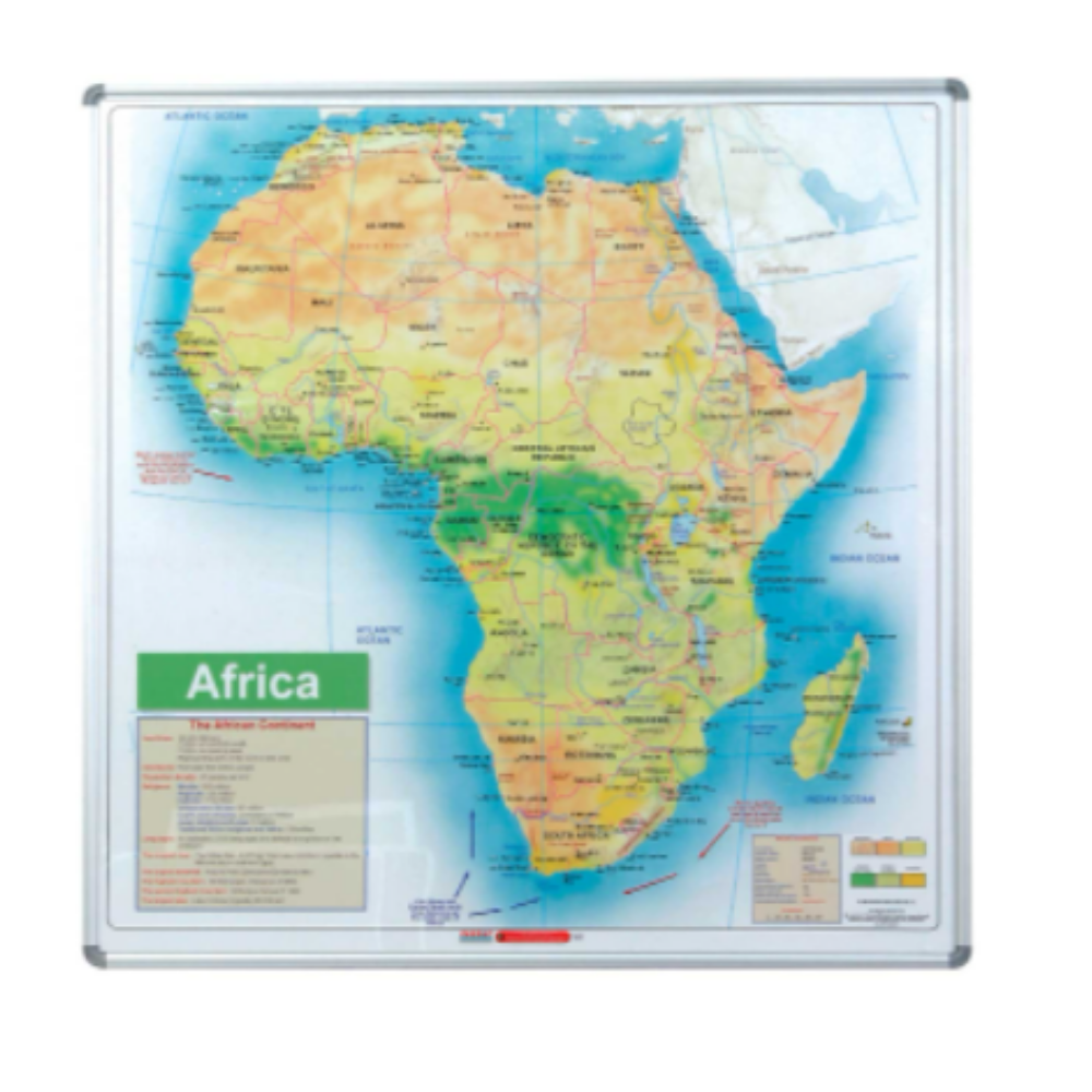 Parrot Map Board - Africa-1230*1230mm - Magnetic White x 1 | Shop Today ...