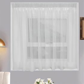 Matoc Designs Café Curtain - Single Layer - Mystic Voile - White ...