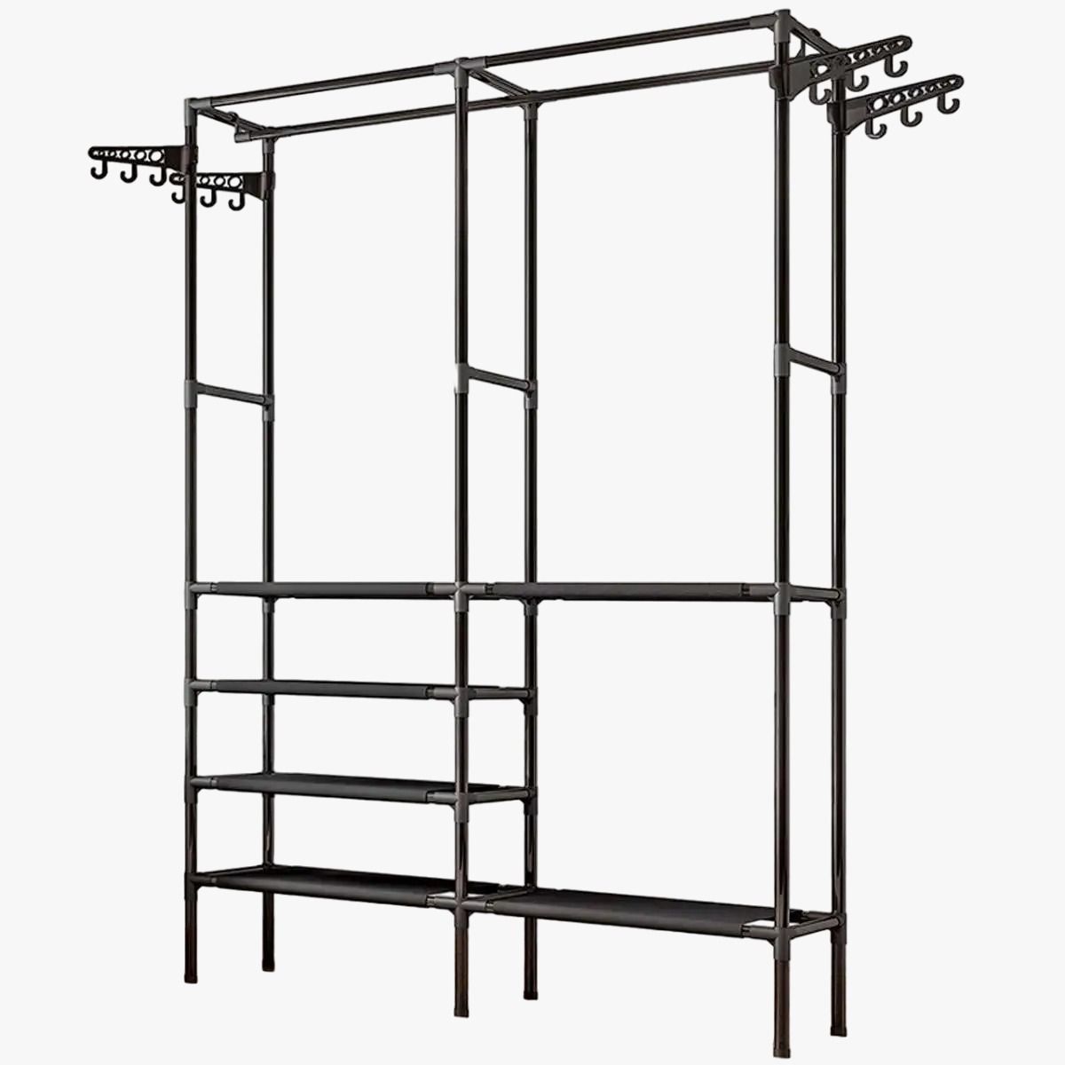 Multifunctional Heavy Duty Steel Coat Shoe Clothes Storage Rack Hanger ...