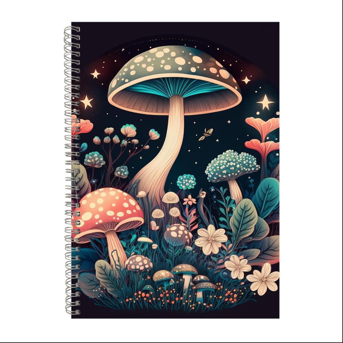 Aesthetic Vintage Mushroom Flowers Gift Idea A4 Notepad 258 | Shop ...