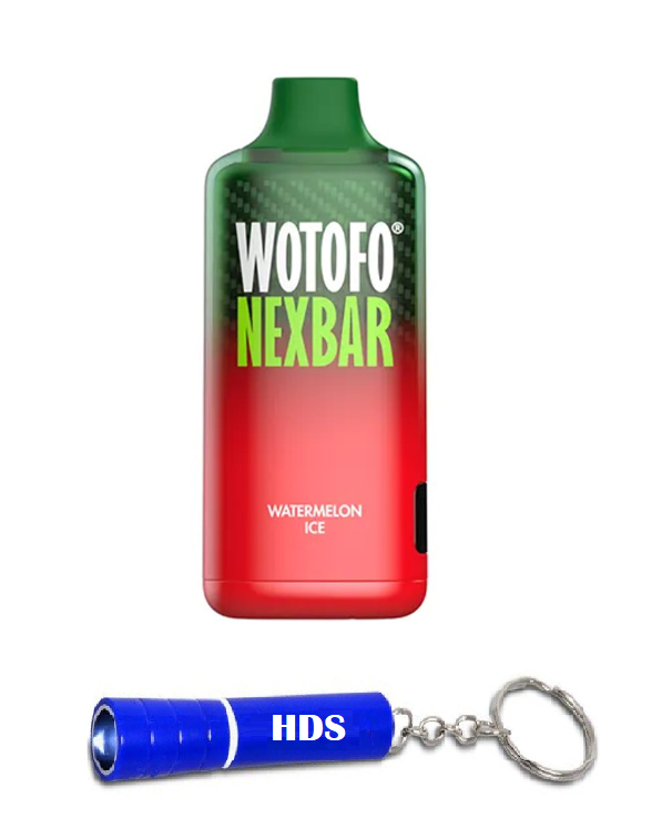 Wotofo Nexbar 10k 50mg Disposable Vape - Watermelon Ice with HDS Torch ...
