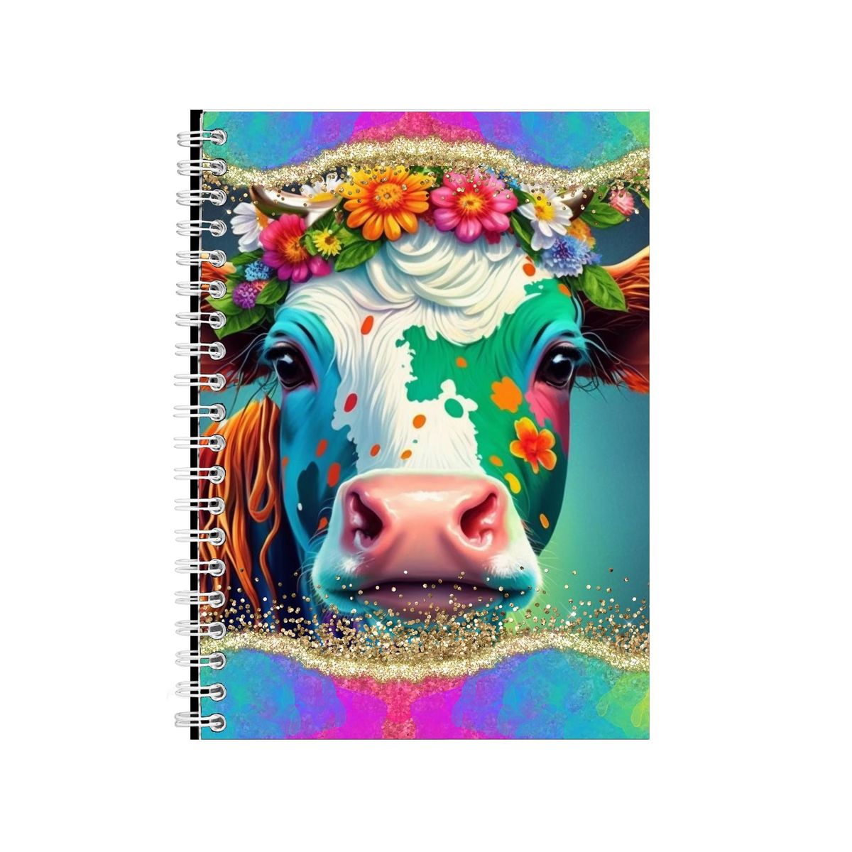 Cow Floral Neon Notebook Gift Idea Writing Book Notepad Pad 71 | Shop ...