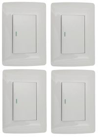 Hello Today White Single Lever 1 Way Light Switch - 4 Pack | Shop Today ...