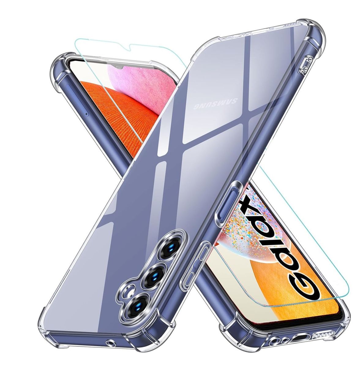 Clear Back Case & Screen Protector Combo Compatible with Samsung A24 ...