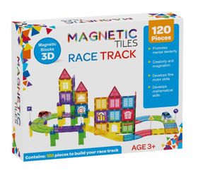 120-Piece Magnetic Tile Set - Race Track Edition | Shop Today. Get it ...