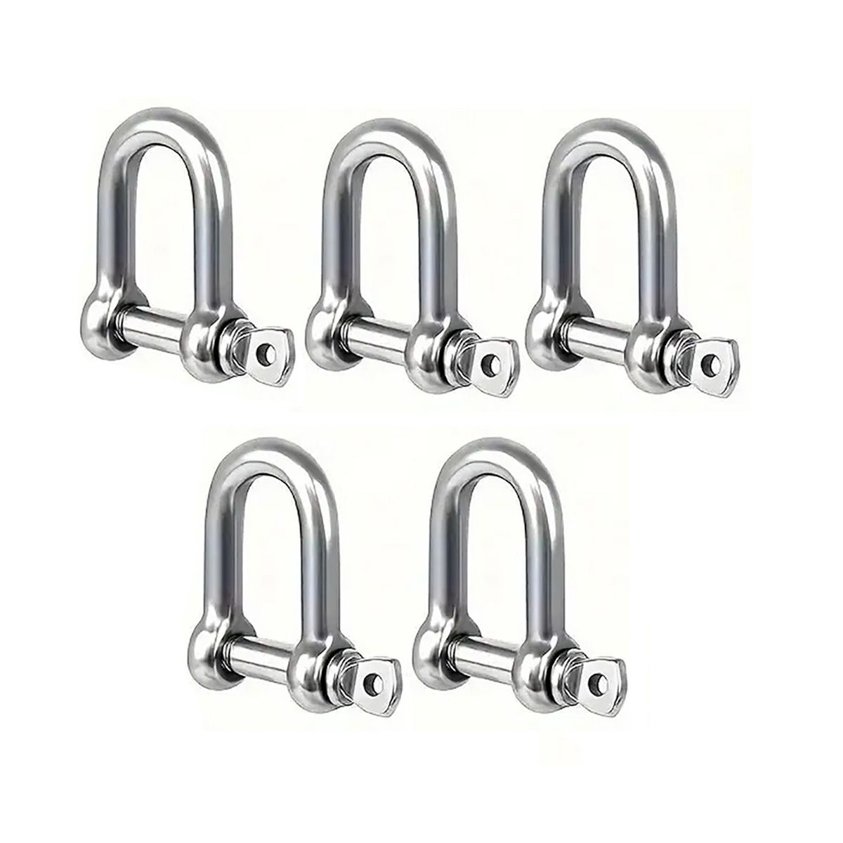 5PCS Stainless Steel D Shape Shackles for Chains Wirerope Lifting ...