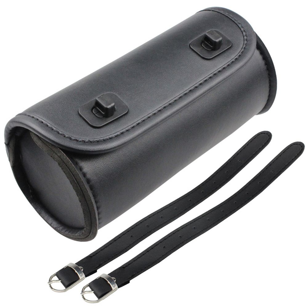 Universal PU Leather Motorcycle Tool Bag Front Fork Handlebar Saddlebag ...