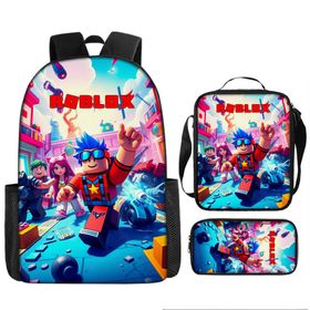 3-Piece Kids School Set - Backpack + Lunch Box + Pencil Case Roblox ...