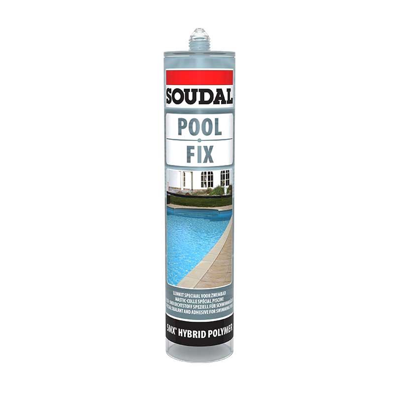 SOUDAL Pool Fix Transparent Blue Polymer Hybrid Sealant Adhesive 290ml ...